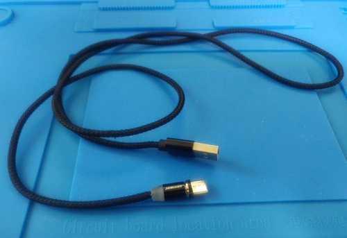 Магнитный кабель "USB A - Micro USB - Type-C"