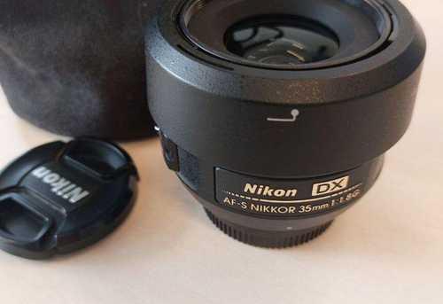 Объектив AF-S DX nikkor 35mm f/1.8G