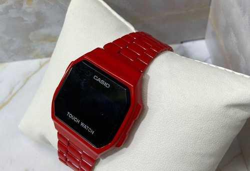 Часы Casio touch&watch красные new