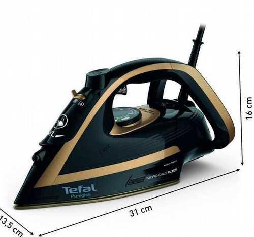 Утюг Tefal Puregliss FV8064E0, черный/золотой