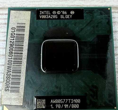 Процессор ноутбука Intel Celeron T3100 (Socket P)