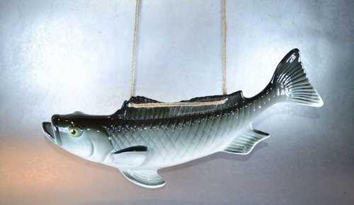 Рыба большая настенная фарфоровая статуэтка