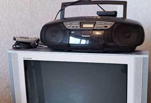Телевизор и аудиомагнитафон