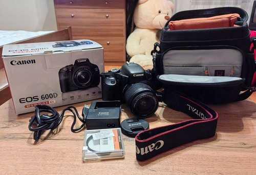 Фотоаппарат Canon 600D (пробег 7900) kit