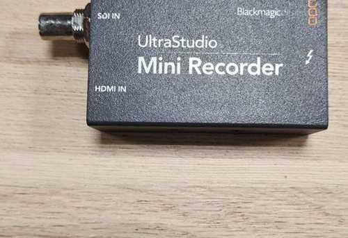Видеозахват Blackmagic ultrastudio mini recorder