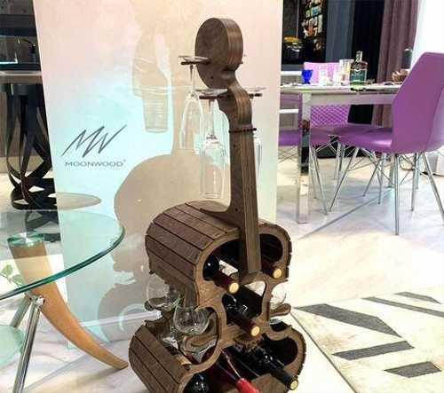 Мини-бар виолончель из дерева