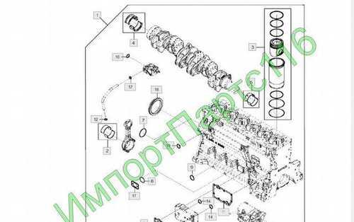 Комплект для ремонта двс John deere 6068