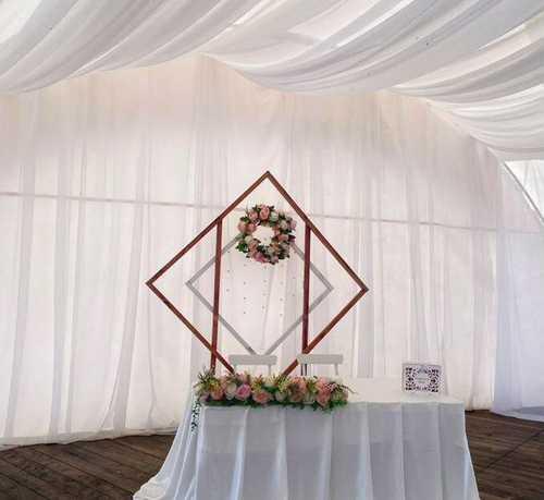 Свадебная арка с оформлением в аренду, декор