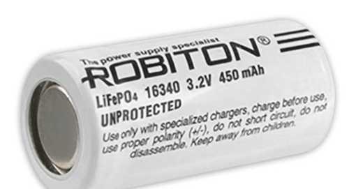 Аккумулятор 3.2V Robiton LiFe16340 450mAh без защ