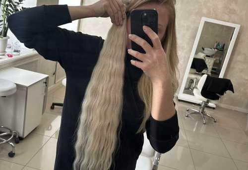 Волосы для наращивания блонд кудри 77 см