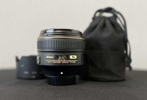 Nikon 58mm f/1.4G AF-S nikkor