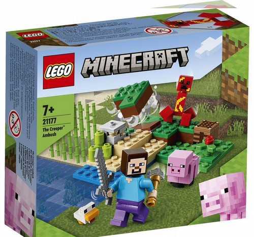 Lego Minecraft Лего 21177 Засада Крипера, новый