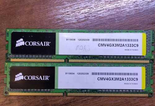 Оперативная память Corsair ddr3 4gb(2x2gb)