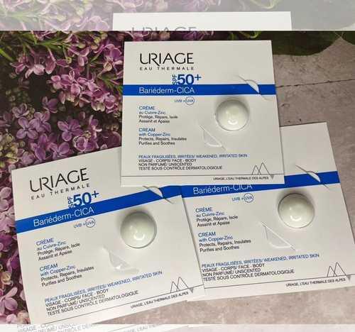 Uriage Bariederm SPF50 цика крем с медью и цинком