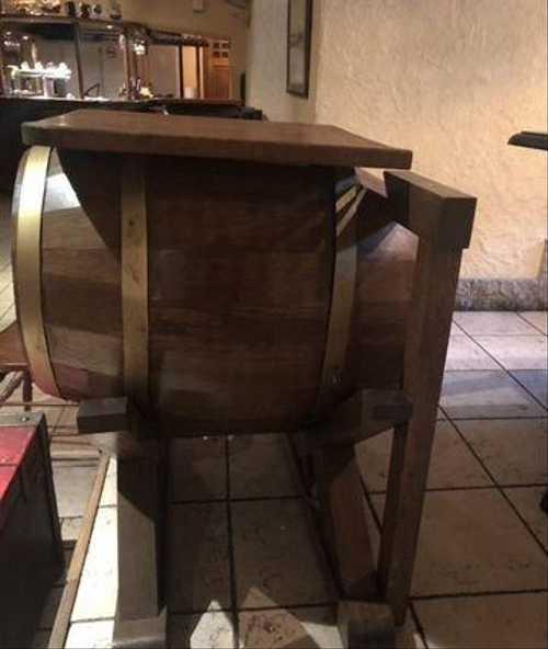 Бочка - стол деревянный
