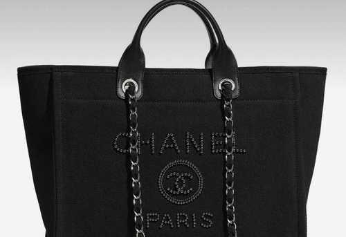 Черная сумка-шопер Chanel