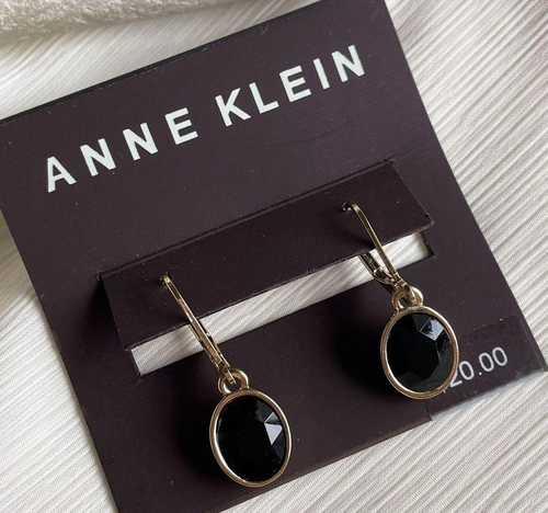 Новые серьги Anne Klein черные оригинал