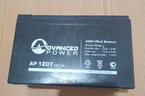 Аккумулятор advanced power 12v 7ah