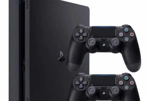 Sony PS4 slim 1tb +30 игр 2 джойстика