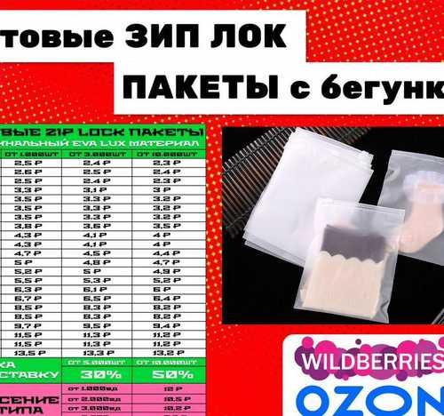 Зип пакеты с бегунком от фабрики с логотипом 25х35