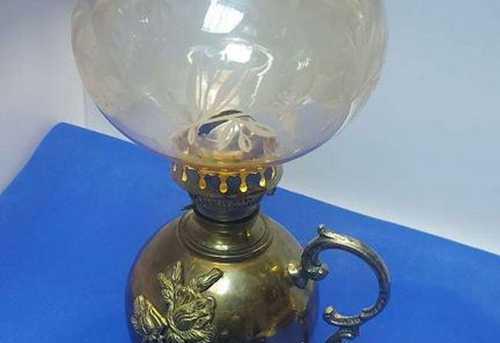 Антикварная Керосиновая лампа бронза