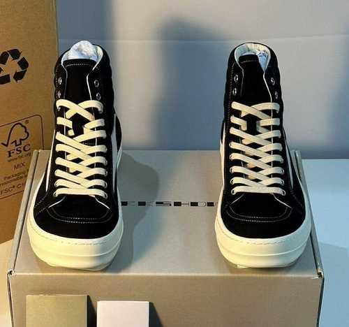 Rick Owens Vans High Black 10US