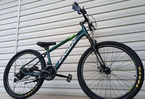 Скоростной велосипед Серо-зеленый новый