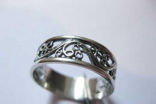 Серебряное кольцо ажурное,размер 21,6