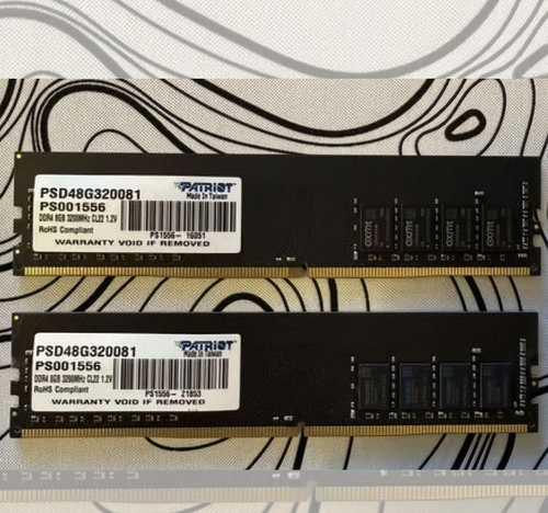 Patriot Memory Signature DDR4 8gb 2шт (бронь)