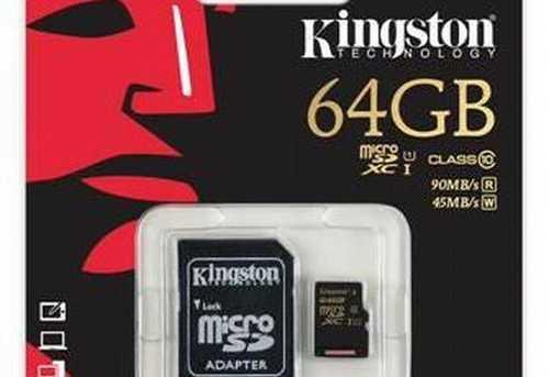 Карта памяти 64Gb (Secure Digital Card, micro) Kin