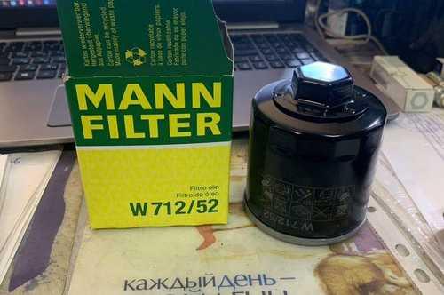 W712/52 Mann Filter Фильтр масляный seat / skoda