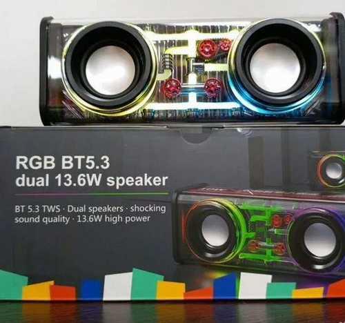 Колонка RGB BT5.Dual 13.6W speaker