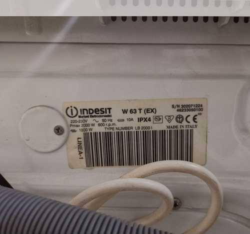 Indesit W63T Стиральная машина б\у