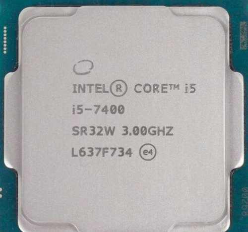 Процессор Intel(R) Core(TM) i5-7400 CPU 3.00GHz