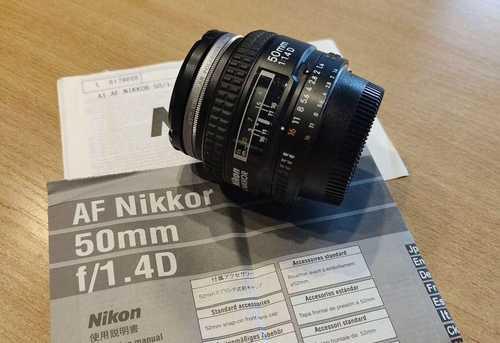 Объектив Nikon 50mm f/1.4G AF Nikkor