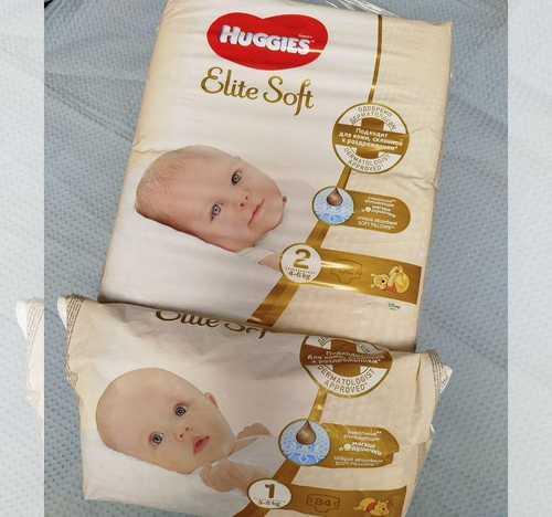 Подгузники huggies elite soft 1 2