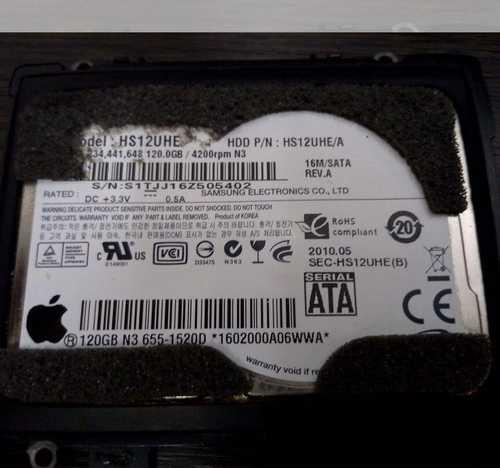 Жесткий диск для macbook air a1304