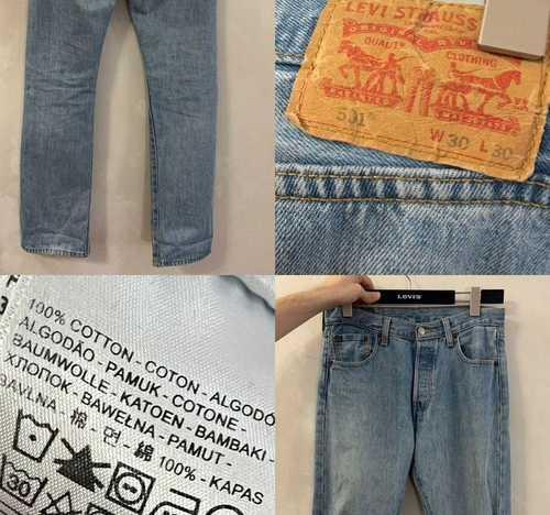 Джинсы levis 501 W30 l 30