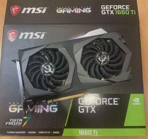 Видеокарта MSI GeForce GTX 1660 TI gaming 6gb