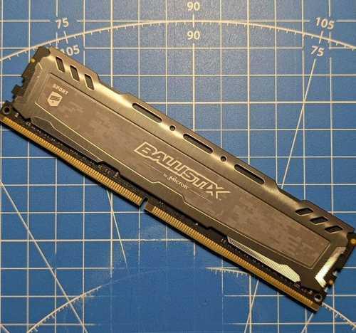 Crucial Ballistix Sport LT, 8 Гб, 2400 мгц, Серый