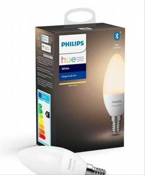 Свечка Philips Hue 5.5W B39 EU с цоколем E14 белая