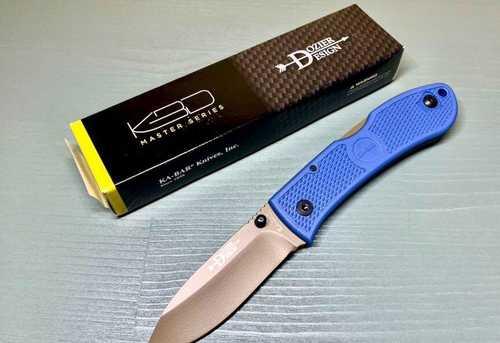 Нож складной Ka-Bar Dozier Hunter, D2 Blade, Blue
