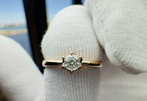 Помолвочное кольцо 15.5 с натуральным бриллиантом
