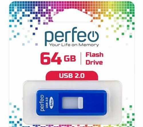 Флешка 64Gb USB 2.0 Perfeo S03, синий PF-S03N064