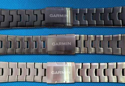 Браслеты к Garmin Титановые 26мм и 22мм (3 цвета)