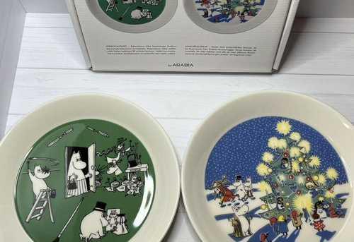 Набор тарелок Moomin "Рисование и Рождество"
