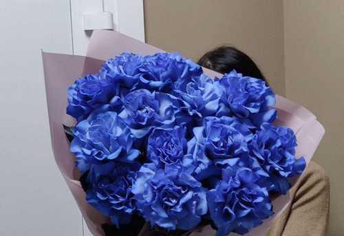 Шикарные синие французкие розы. Букет. Синие розы