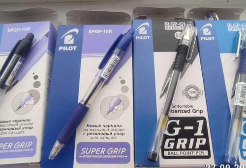 Набор из 12 ручек Pilot supergrip,синие,гелиевые