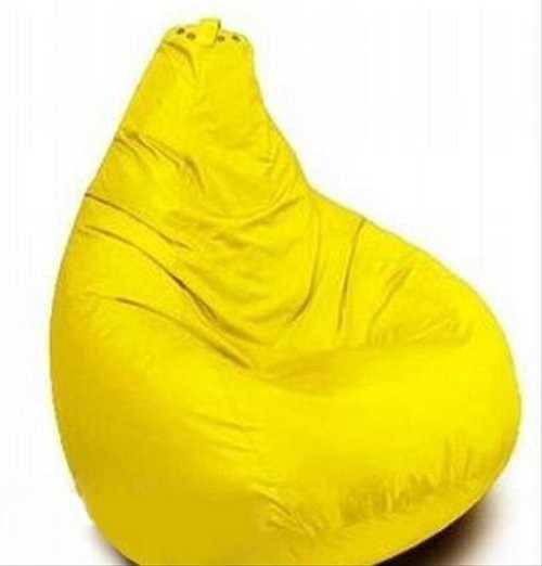 Кресло-мешок желтое однотон
