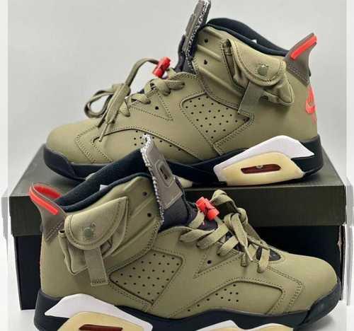 Кроссовки Nike Air Jordan 6 Retro x Travis Scott (Арт.28545)